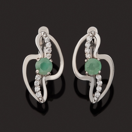 Купить серьги с изумрудом - продажа по низкой цене в интернет-магазине ...